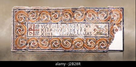 Roman mosaic depicting the Chi-Rho symbol with alpha and omega. Found ...