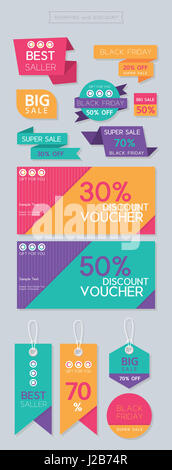 Various labels for sale events Stock Photo - Alamy