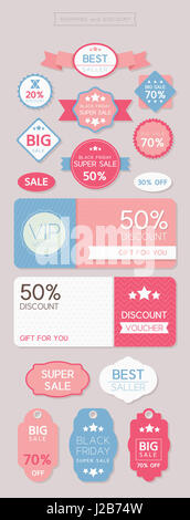 Various labels for sale events Stock Photo - Alamy