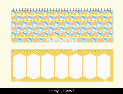 Diary design with geometric patterns Stock Photo - Alamy