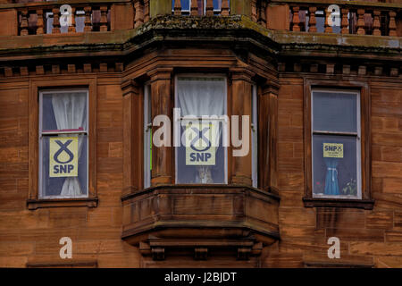 SNP snp Scottish nationalist party logo posters in very upmarket middle ...