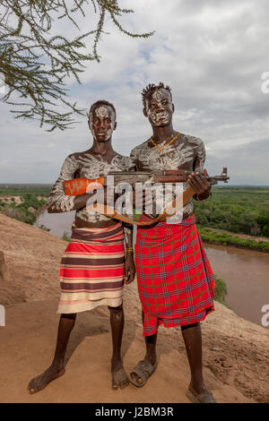 Kara tribal people posing. Kolcho Village. Omo Valley. Ethiopia, Africa ...
