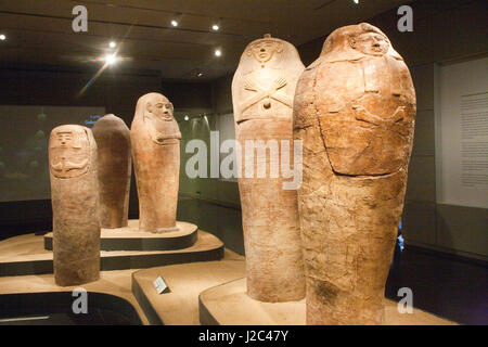 Ancient clay coffins, Israel National Museum, in Jerusalem, Israel ...