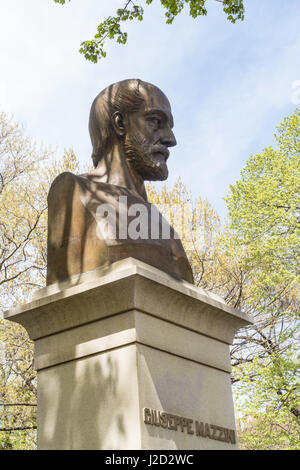 Bust of Giuseppe Mazzini in Central Park, New York City USA Stock Photo ...