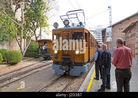 Palma de Mallorca, Railway Station to Soller with Locomotive and Wagons ...