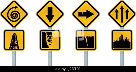 cartoon road sign Stock Vector Image & Art - Alamy