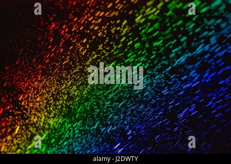 Abstract spectral colours; all of the colours of white light are split ...