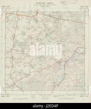 Vintage Ordnance Survey OS map sheet TR16 Whitstable Herne Bay 1960 old ...