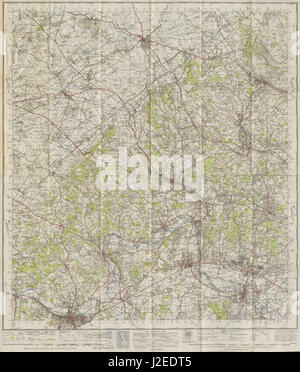 Vintage Ordnance Survey OS map sheet TR16 Whitstable Herne Bay 1960 old ...