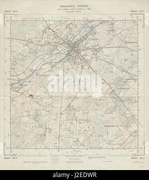 Vintage Ordnance Survey OS map sheet TR16 Whitstable Herne Bay 1960 old ...