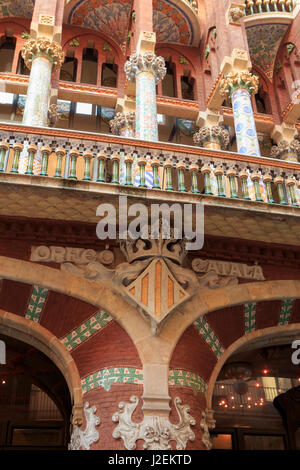 The front facade of the Liceu Opera House in Barcelona, Spain Stock ...