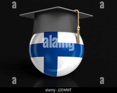 Graduation cap and Finnish flag. Image with clipping path Stock Photo ...