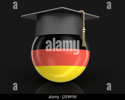 Graduation cap and German flag. Image with clipping path Stock Photo ...