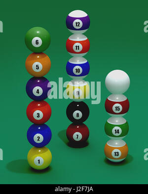 poster for Billiard Balls Matrix and tidy used for game places Stock ...