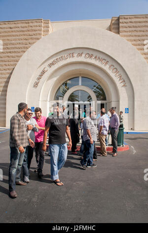 Muslims talking outside Mosque after Friday prayers at the Bloomington ...