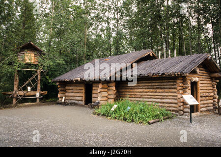 Traditional food cache, Athabascan, the Native Alaskan Heritage Stock ...