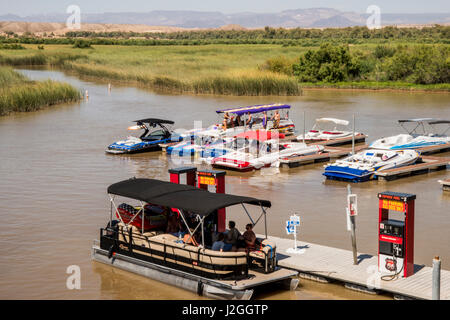 USA, Arizona, Drought Spotlight 3 Route 66 Expedition, Lake Havasu City ...