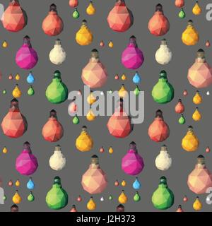 Low poly light bulb pattern seamless background texture repeat ...