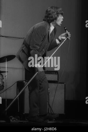 The Rolling Stones during a concert at the Olympia in Paris, on October ...