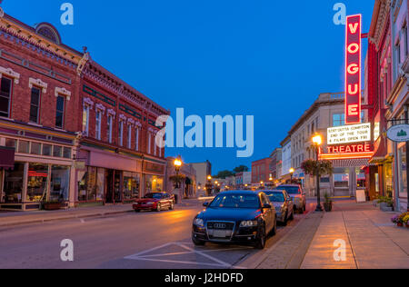 Historic district of downtown Manistee, Michigan, USA (Large format ...