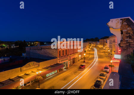 Historic district of downtown Manistee, Michigan, USA (Large format ...