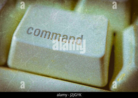 Command key and button on keyboard. Command sign close-up. Modern ...