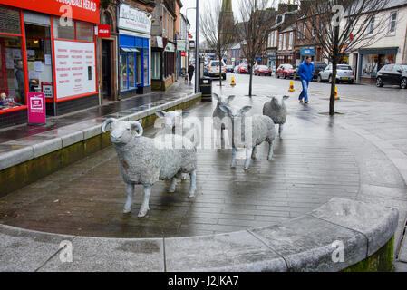 Lockerbie,s sheep sculptures Stock Photo - Alamy