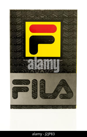 Box Fila shoe isolated on white background, Fila is one of the most ...