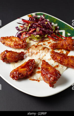 Chicken wings in Mexican style. Mexican food. Mexican cuisine. Studio ...