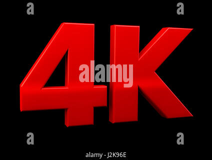Ultra HD 4k icon. 4K letters on black background Stock Photo - Alamy