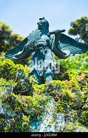Tengu (a mythical creature from Japanese folklore) statues at Hanso-bo ...