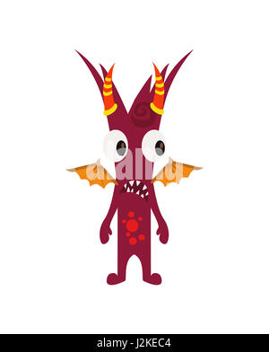 Scary Cool Monster Avatar - Animated Cartoon Character in Flat Vector ...