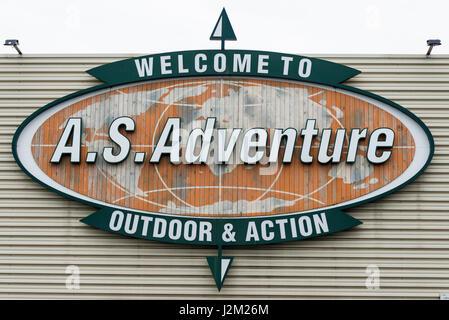 A.S. Adventure store logo in Antwerp Stock Photo - Alamy