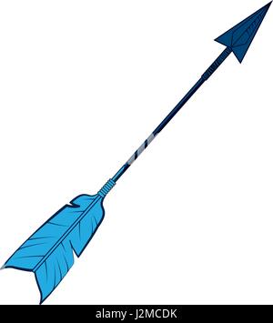 blue free spirit arrow rustic tribal decoration Stock Vector Image ...