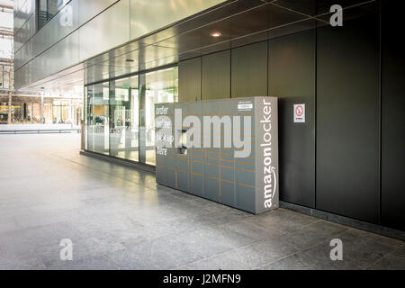 Amazon Locker in outside near office buildings in London for people to ...