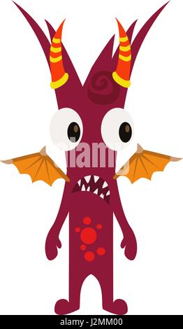 Scary Cool Monster Avatar - Animated Cartoon Character in Flat Vector ...