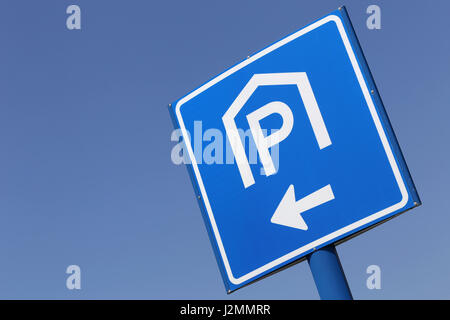 Dutch road sign: covered car park Stock Photo - Alamy