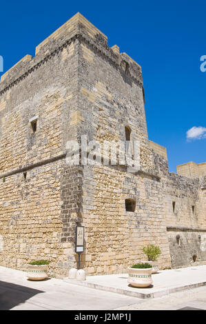 Ancient village and castle of Castro, Lecce,Puglia,Italy Stock Photo ...