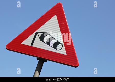 Dutch road sign: sidewinds Stock Photo - Alamy