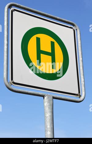 German road sign: bus stop Stock Photo - Alamy