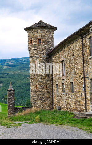 The ancient castle of Golaso, Varsi, Parma, Italy, surrounded by nature ...