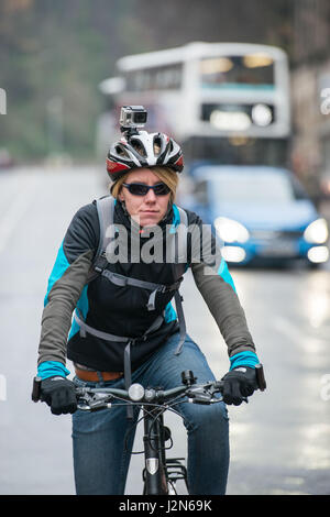 Gopro, Cyclist helmet cam, bike, camera, traffic Stock Photo - Alamy