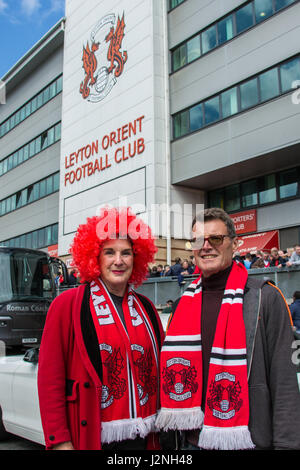 Leyton Orient fans outside the ground before the Emirates FA Cup fourth ...