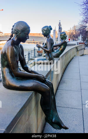 Famous sculpture Bathers on the Spree in Berlin Stock Photo - Alamy