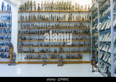 LUXOR, EGYPT - OCTOBER 09 2015.Souvenir store in Luxor, Egypt.Alabaster ...