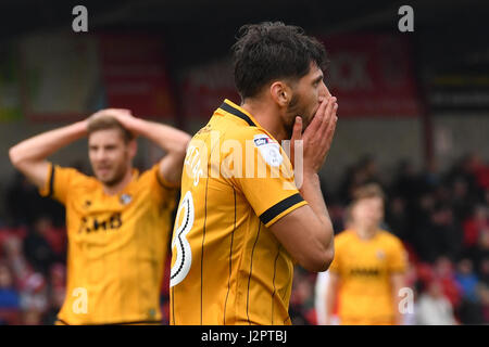 Port Vale's Anthony de Freitas (right) in action during the Sky Bet ...