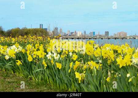 Detroit, Michigan - Spring flowers are blooming in the 2.6-acre, $4.2 ...