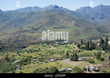Mountainous landscape, Kingdom of Lesotho, Africa Stock Photo - Alamy