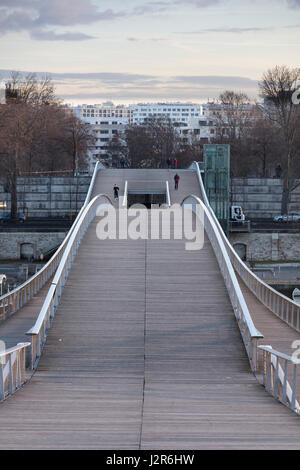 The Passerelle Simone-de-Beauvoir, pedestrian bridge, Paris, France ...