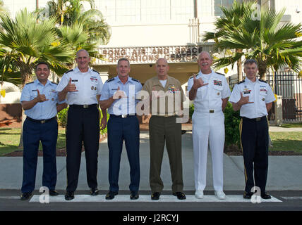 U.S. Pacific Command Component commanders pose for a group photo during ...